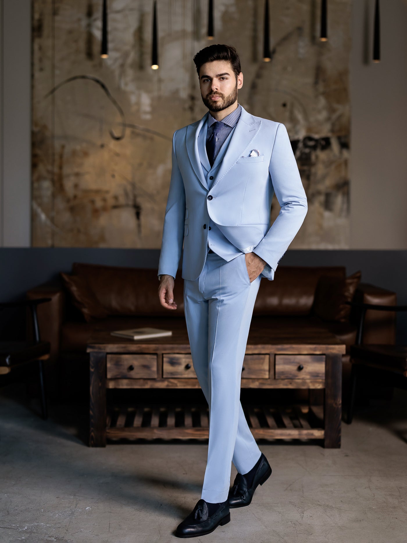 Light Blue Wedding Suit Sky Slim Fit | VIOSSI