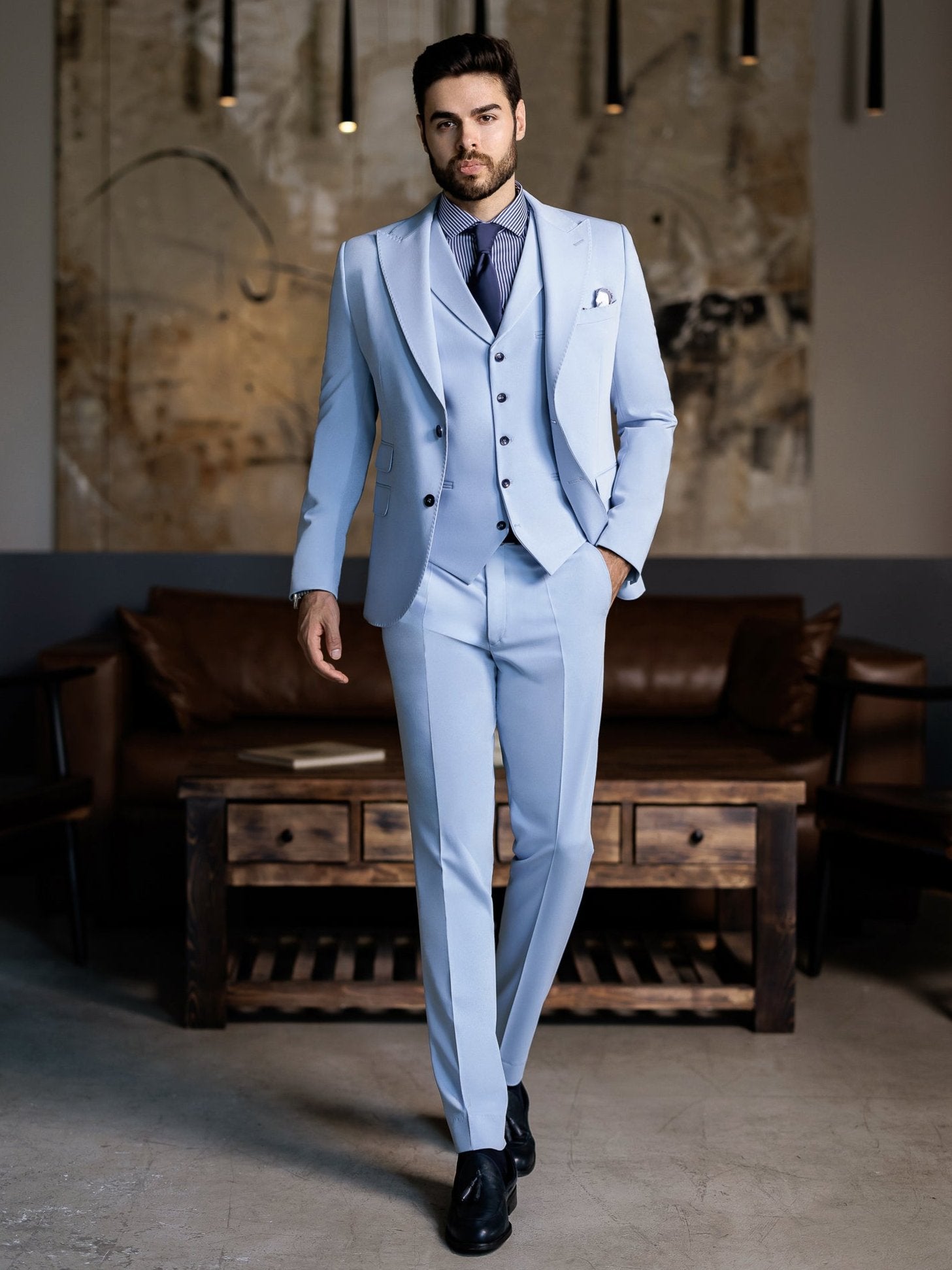 Light Blue Wedding Suit Sky Slim Fit | VIOSSI