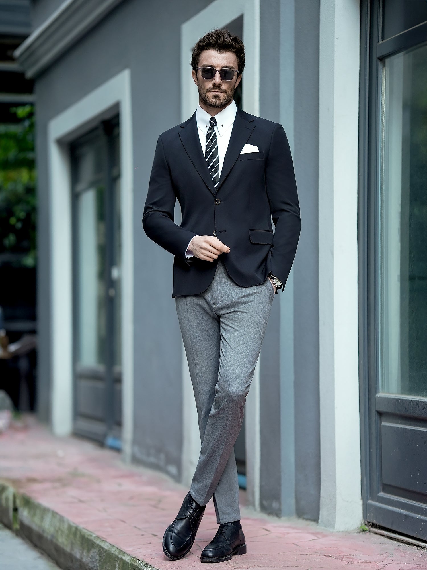 Black Single Breasted Blazer | VIOSSI