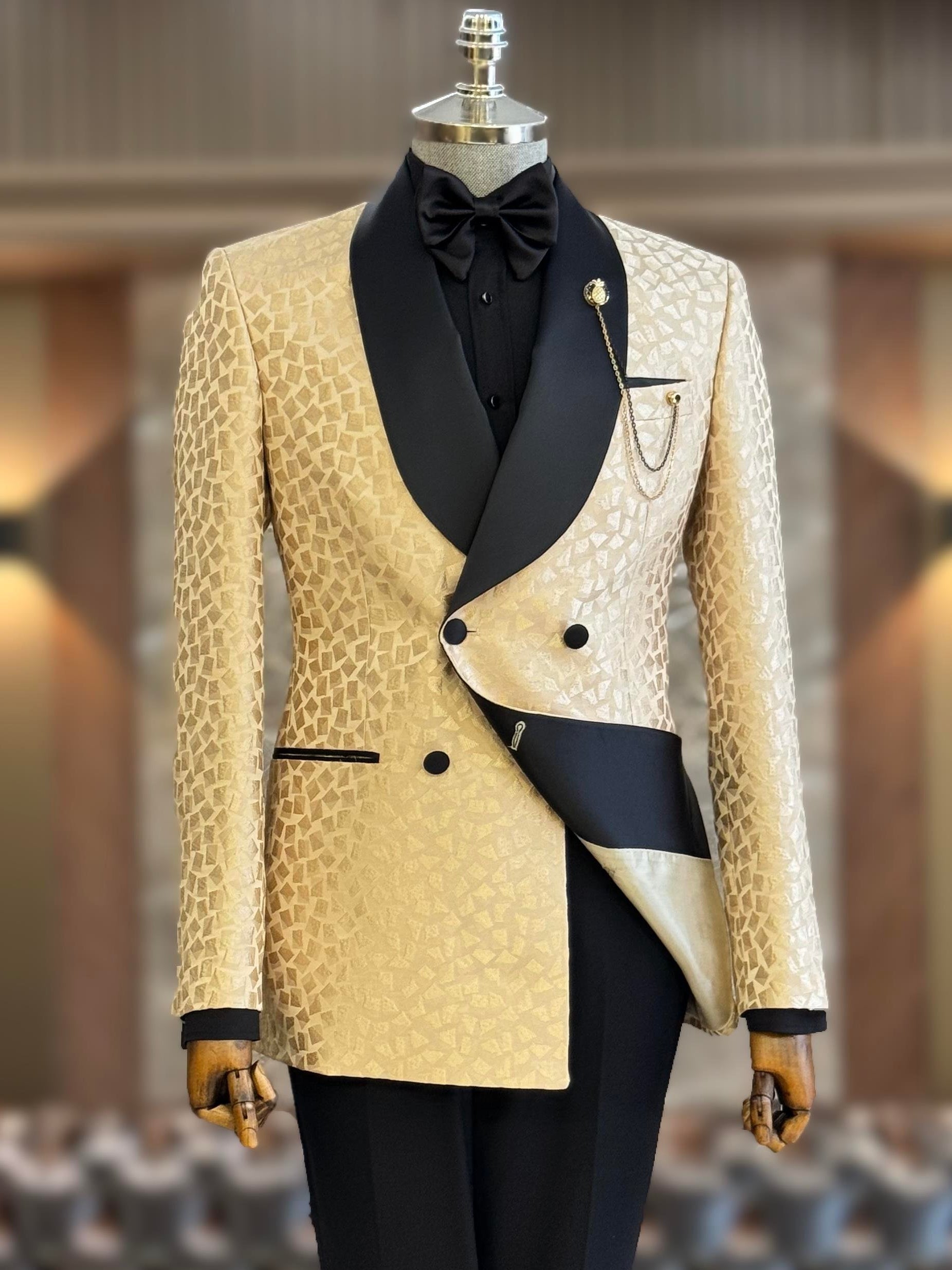 Camel Double Breasted Tuxedo 2-Piece | VIOSSI