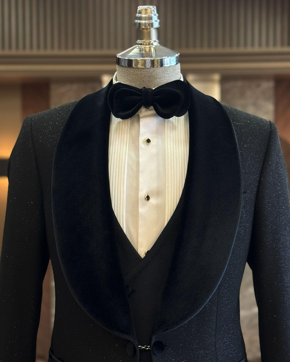 Double Breasted Tuxedo Black 3-Piece | VIOSSI