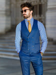 Blue Slim-Fit Suit 3-Piece