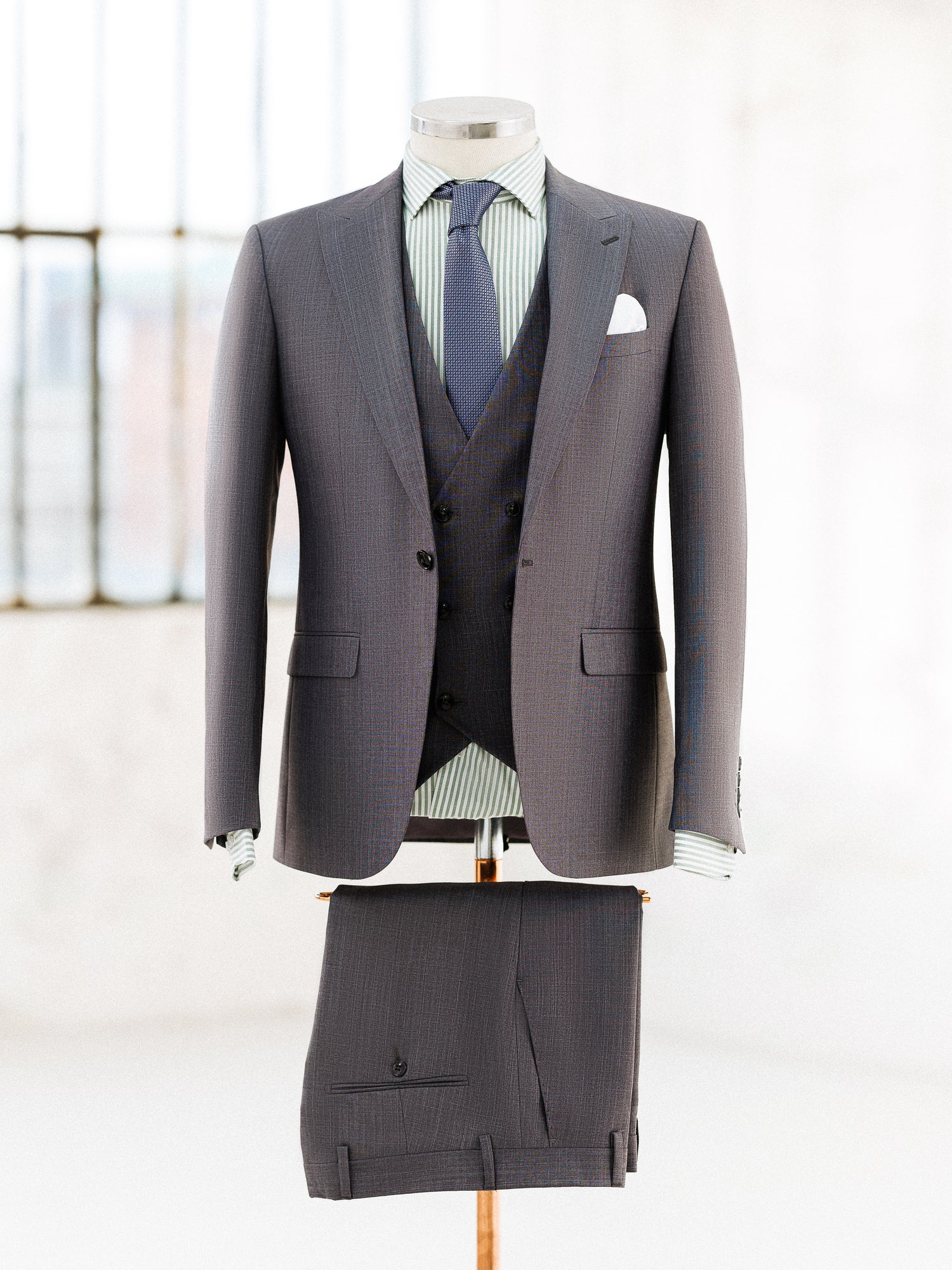 Grey Slim-Fit Suit 3-Piece