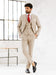 Beige Slim-Fit Suit 3-Piece